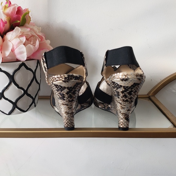 J.Renee | Shoes | New Jrenee Snake Print Elastic Wedge Sandals | Poshmark